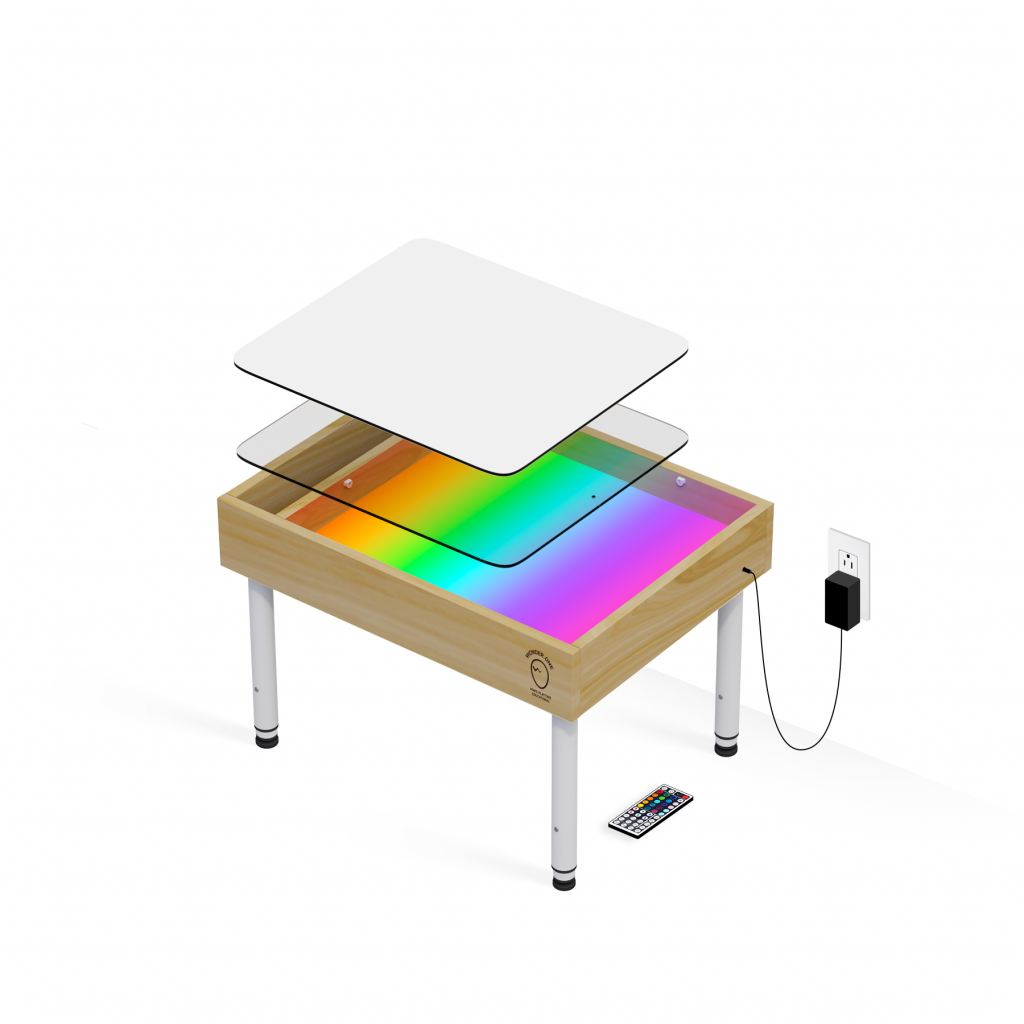 FULL Light and Sensory Table. Wood – WONDER.ONE